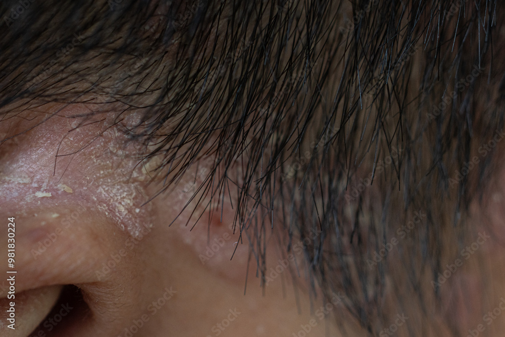 Foto de Stock Scalp fungal infection that causes skin disease at the ...