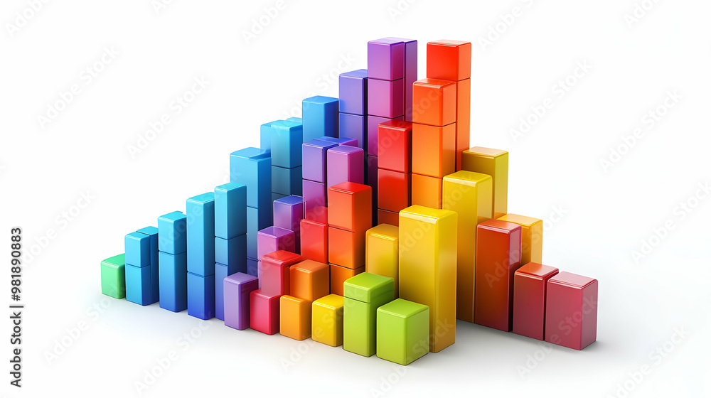 3D Bar Graph Vector Illustration of Increasing Voter Turnout ...