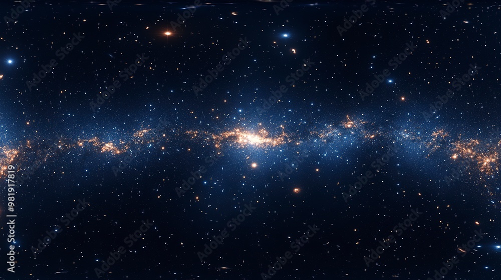 360 degree equirectangular projection of a wide cosmos featuring ...