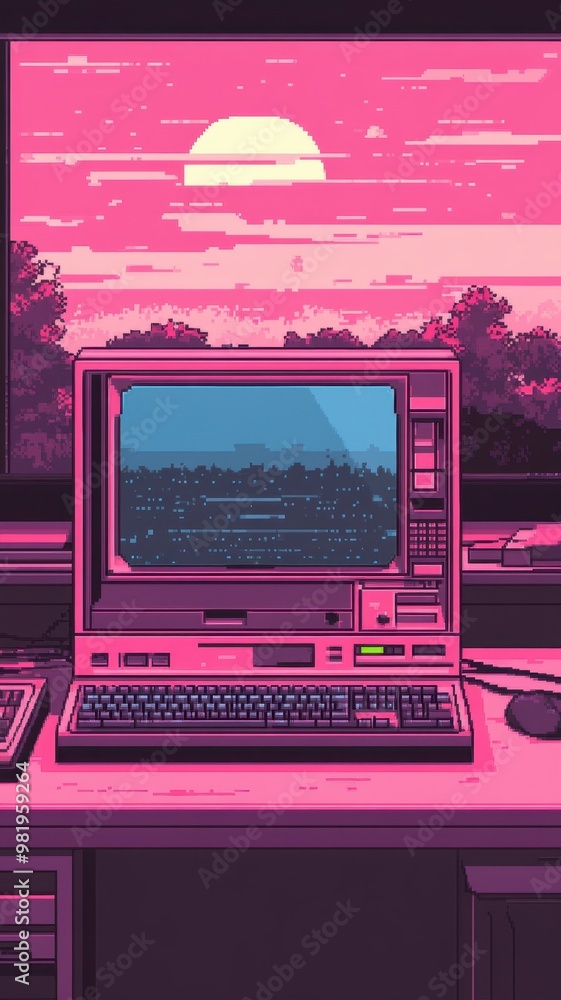 Retro old computer user interface,Pink Y2K computer window page and retro interface of PC ...