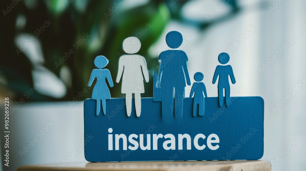 Family life insurance concept focusing on financial security, health ...