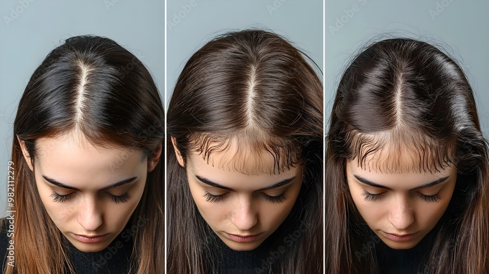 Hair regrowth process explained in an infographic, showcasing treatment ...