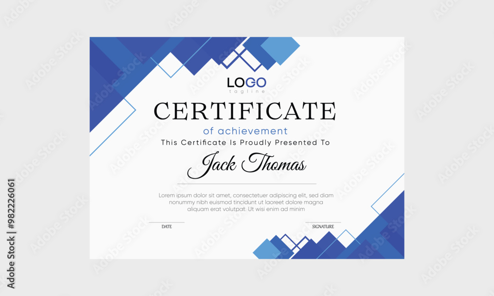 certificate layout design vector. simple certificates vector. training ...
