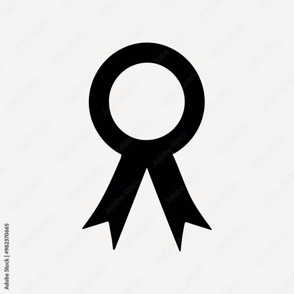 Award ribbon symbol for recognition Stock Vector | Adobe Stock