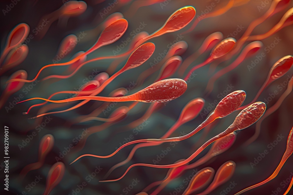 Biological process of spermatogenesis, sperm formation in male ...