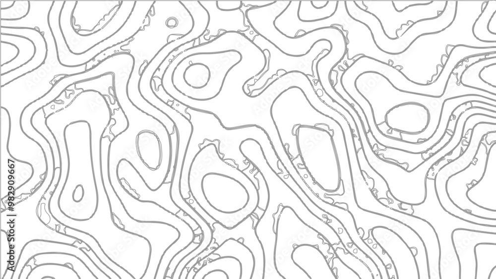 Topography vector background, banner. Imitation of a geographical map ...