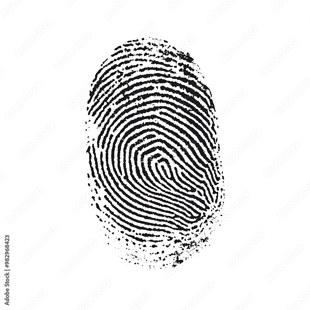 Finger Print on transparent background, red fingerprint against on ...