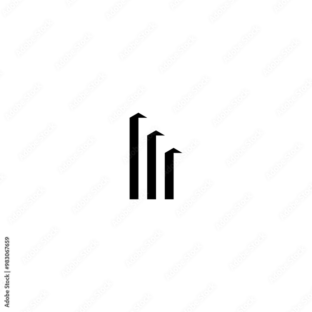 Infographics. Chart icons. Growing graph symbols. Flat design style ...