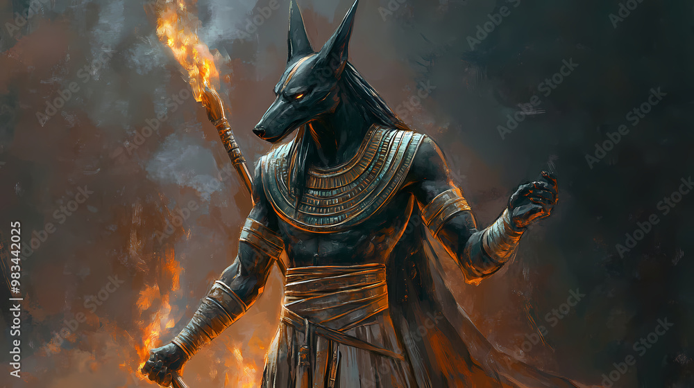 The ancient egyptian god of death and the world of the dead, the ...