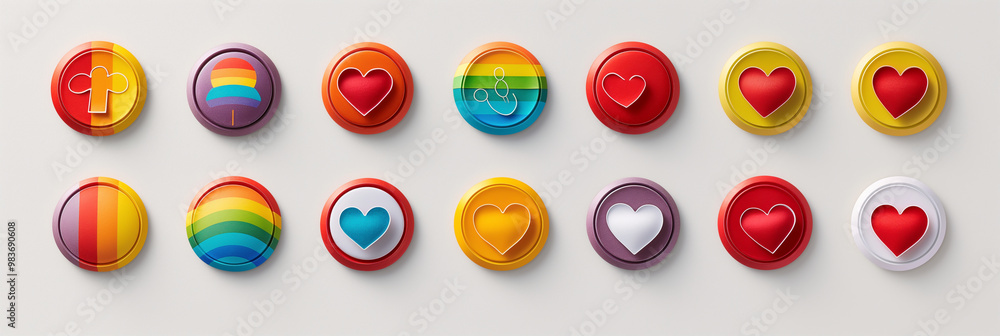 Pride Button Sign: This paper craft featuring LGBTQ pride symbols and ...