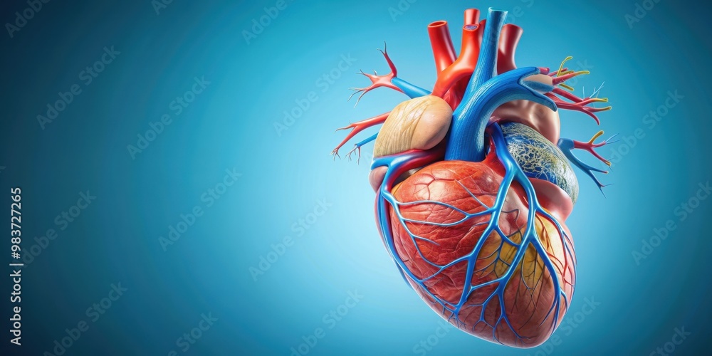Ilustración de Stock Labeled of the human heart anatomy, heart, organ ...