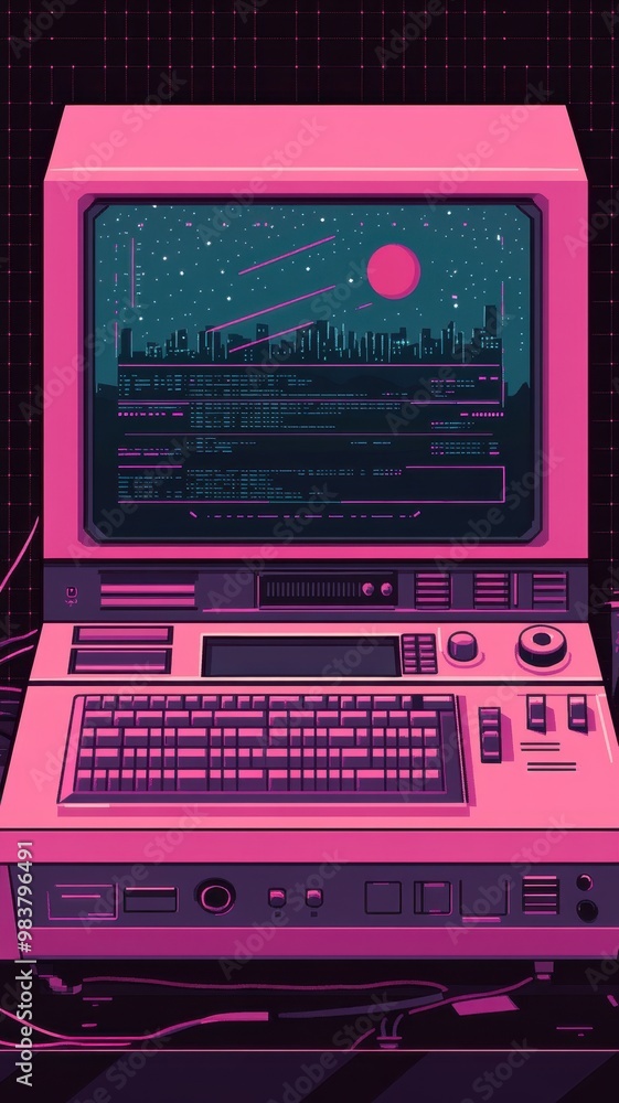 Retro old computer user interface,Pink Y2K computer window page and ...