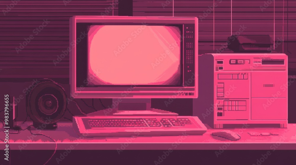 Retro old computer user interface,Pink Y2K computer window page and ...