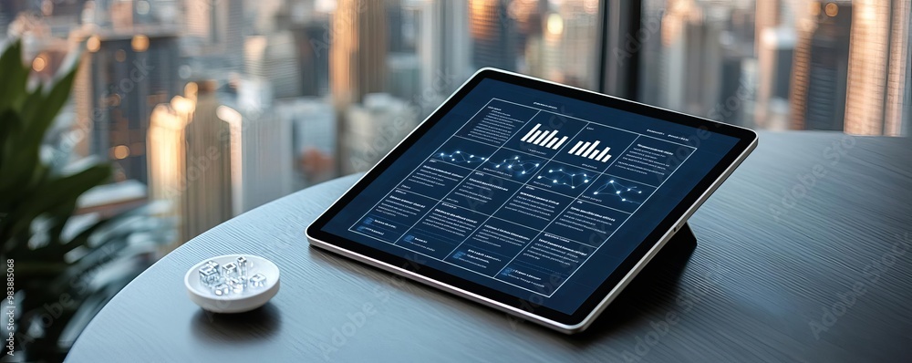 Negotiation approaches visualized as a decision matrix on a sleek ...