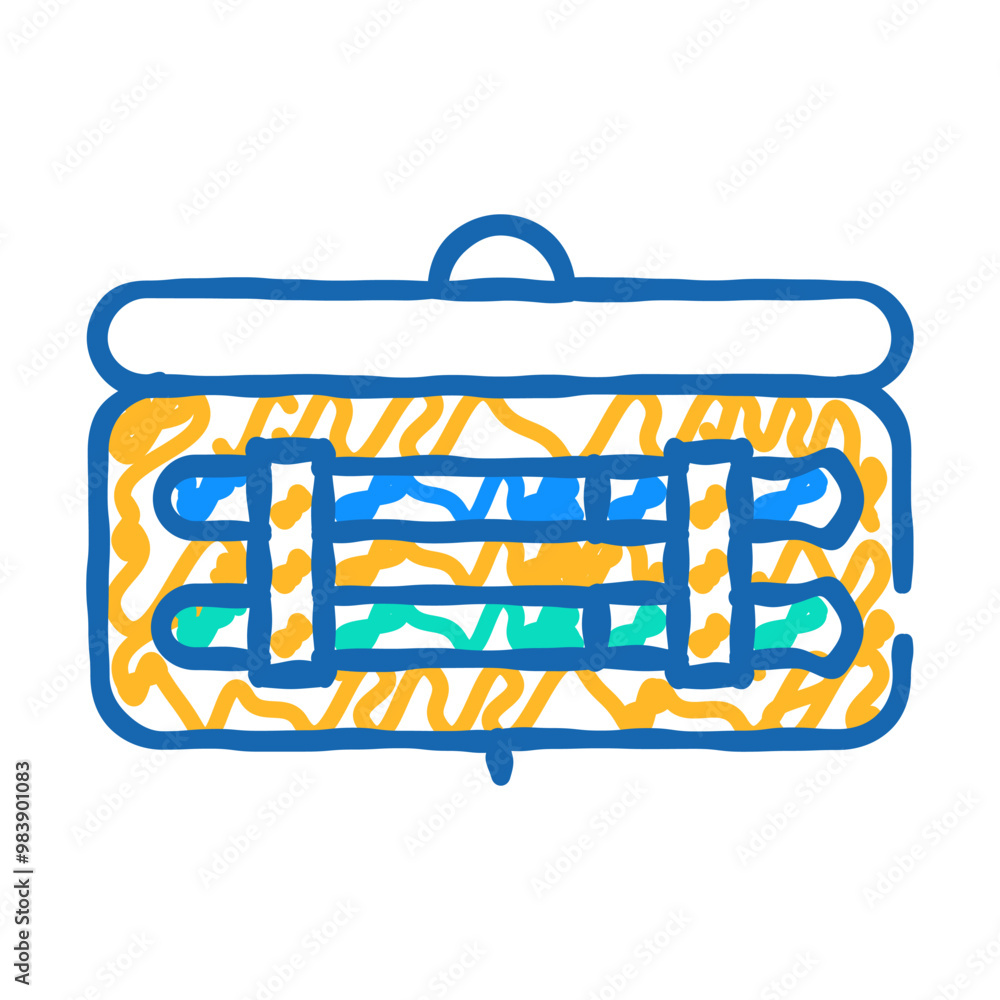 insulin injection set box doodle icon sketch vector. insulin injection ...