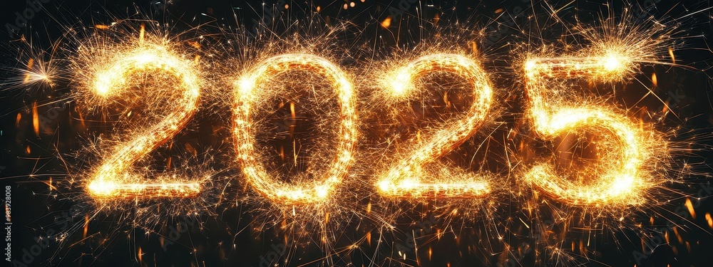 Year happy 2025 new background eve party celebrate gold holiday ...
