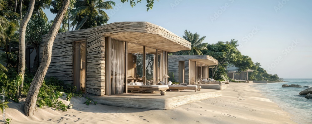 An eco-friendly beach resort where each villa is clad in fiber cement ...