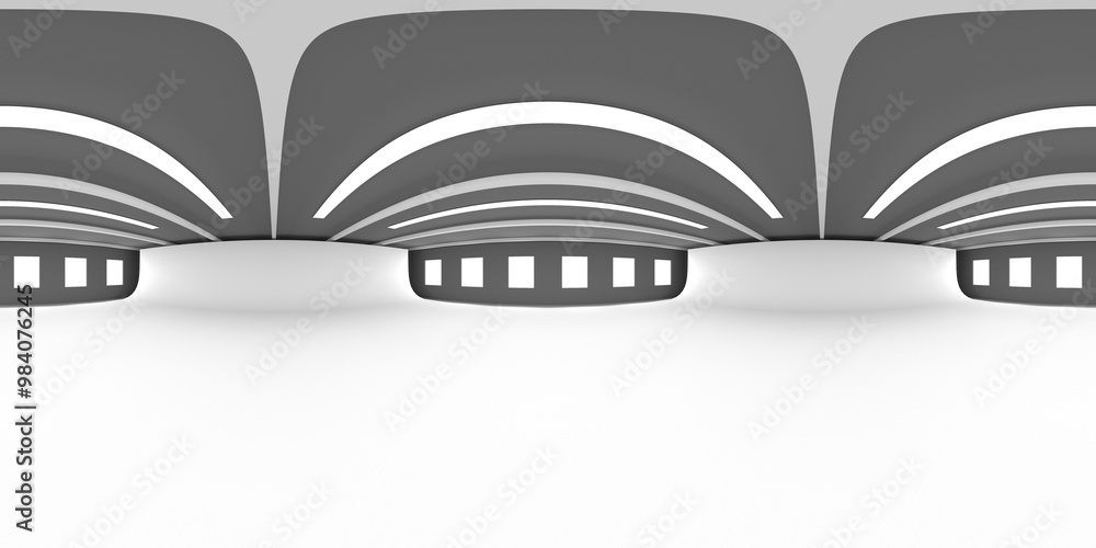 3d render image of panoramic 360 view equirectangular hdri studio ...