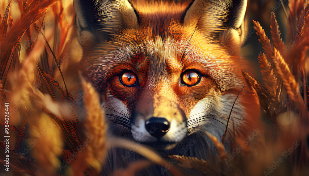 Ojos y mirada de la naturaleza, Zorro, Vulpini. Animales, fauna ...