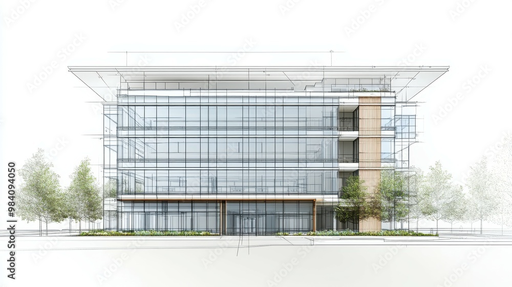 A high-resolution image of a CAD drawing depicting the front elevation ...