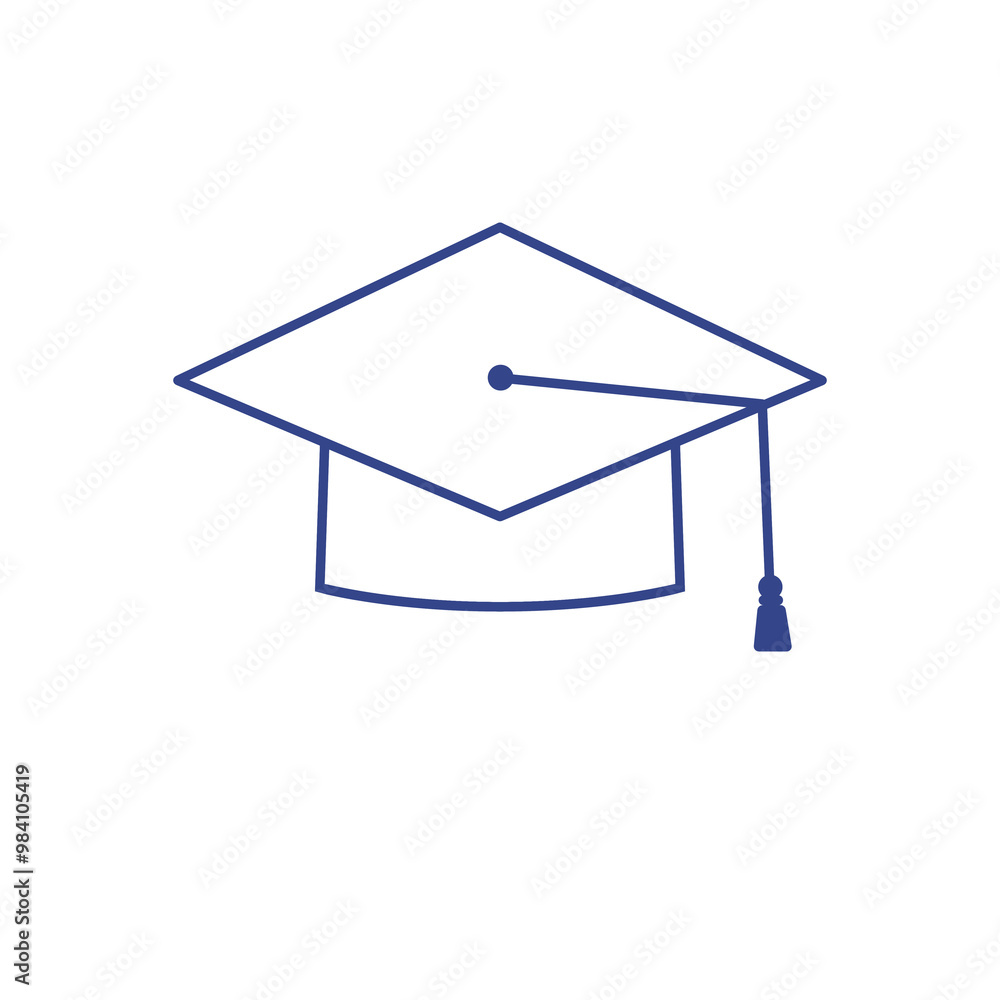 Doodle Icon education bachelor, toga illustration on transparent ...