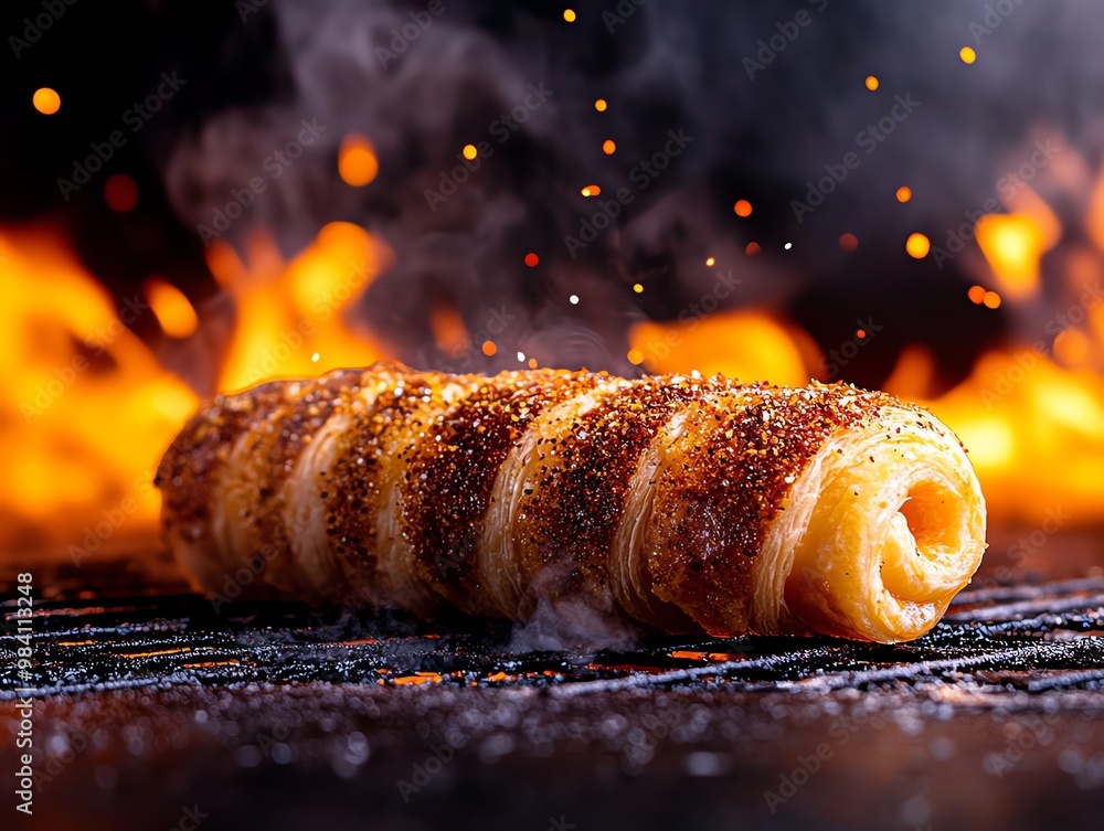 Hungarian kurtoskalacs, or chimney cake, is a spiralshaped pastry ...
