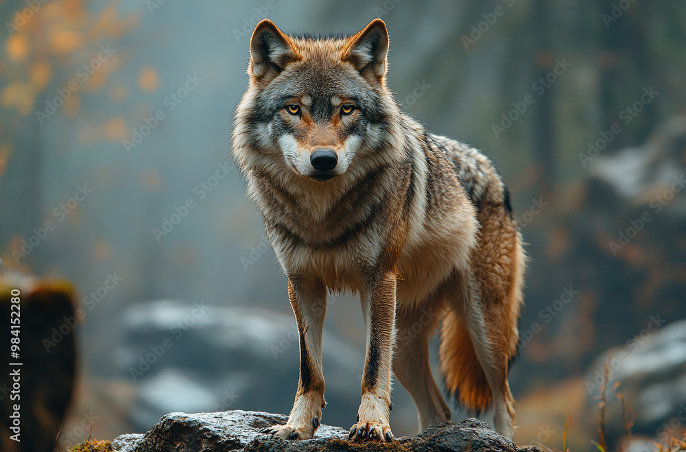 Wolf an iconic apex predator, embodies both grace and ferocity. With ...
