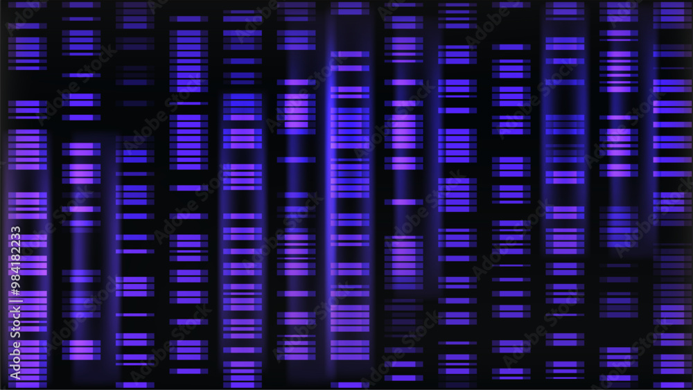 Dna Sequence Data Map Chromosome Gene Pattern Visualization For Medical Research Illustration