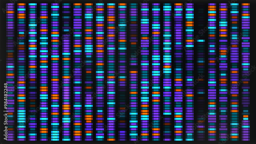 Dna Sequence Map Genetic Visualization Pattern For Medical Analysis Background Abstract