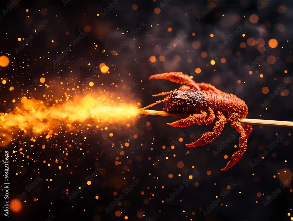 Scorpion China deepfried scorpions on a stick in Beijing night markets ...