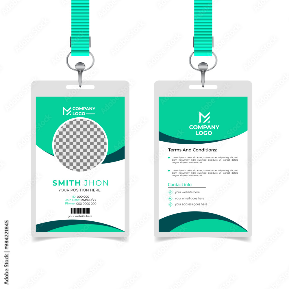 Medical student modern id card design Stock Vector | Adobe Stock