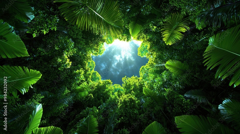 A 4k hyperrealistic image of a sprawling forest, with towering trees ...