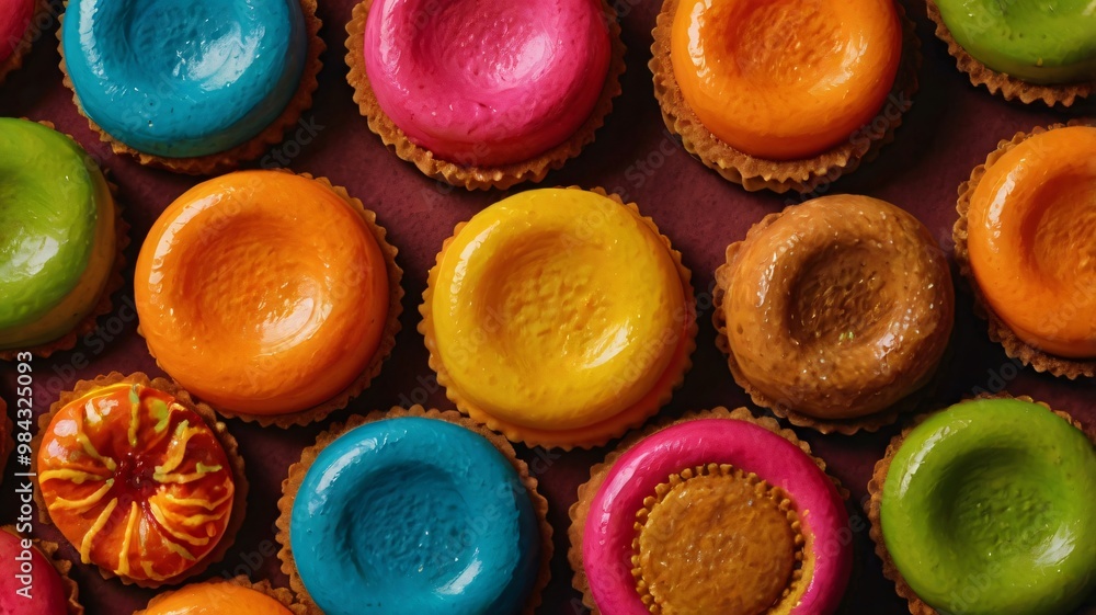 An Diwali sweets, using shapes, lines, and colors to represent the ...
