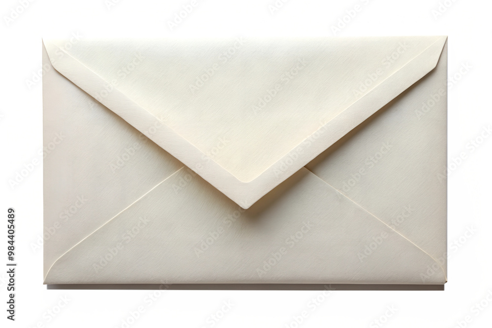 Textured white envelope closed isolated on transparent background Stock ...