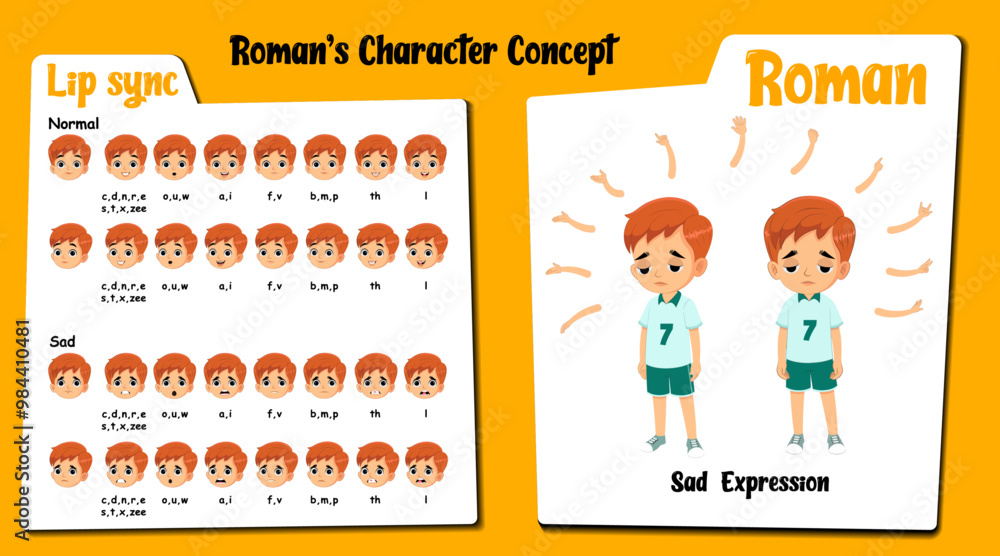 An australian sad boy cartoon character AKA Roman, little boy cartoon ...