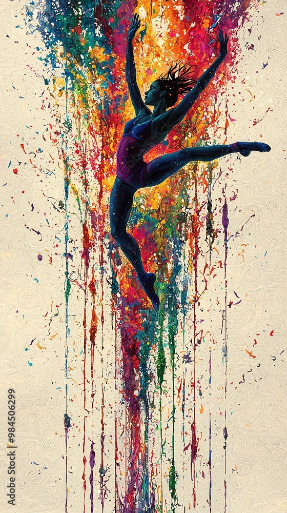 Artistic vector of acrobatic gymnast flipping over a vault using ...