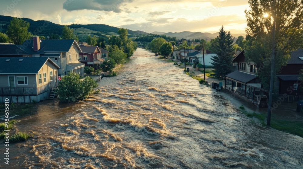 Flood Resilience in River Ecosystems, depicting community responses to ...