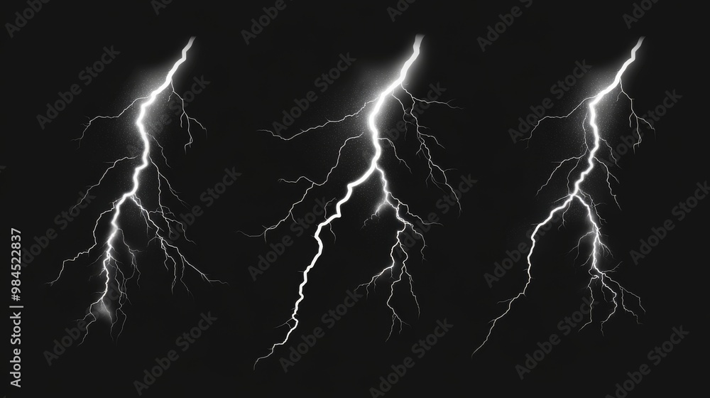 Stock-Illustration „There is a sprite sheet with lightning strikes on a ...