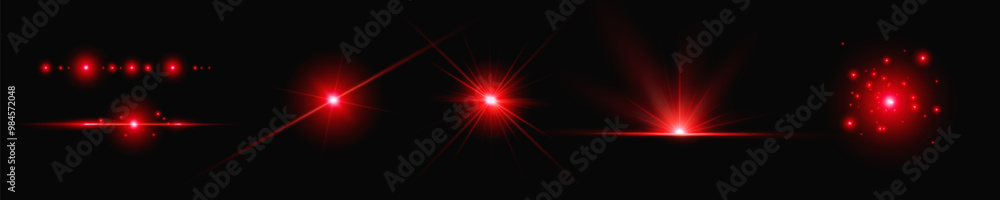 Red light effect reflections, neon illumination in red colors. Bright ...