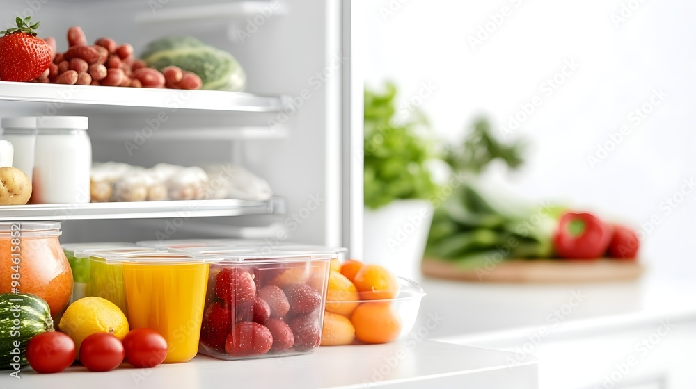Organized Fridge Shelves with Clear Containers - Tidy Kitchen Space for ...