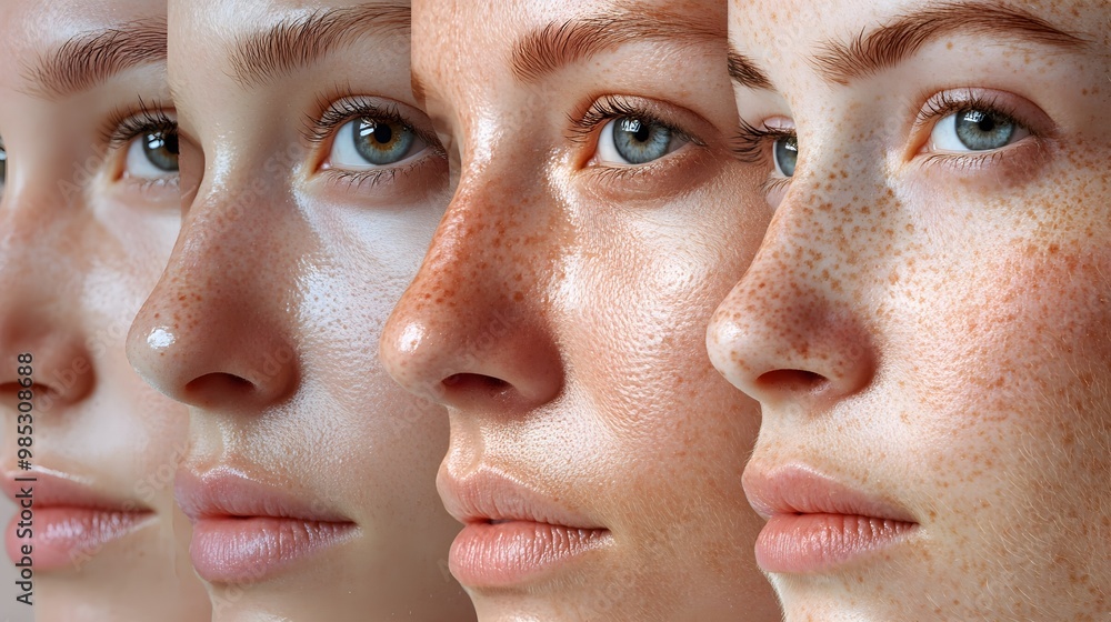 Time-lapse sequence capturing clogged pores improvement from before ...