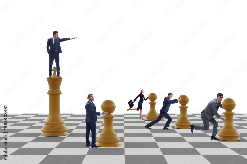 Businessman shouting in the game of chess Stock Photo | Adobe Stock