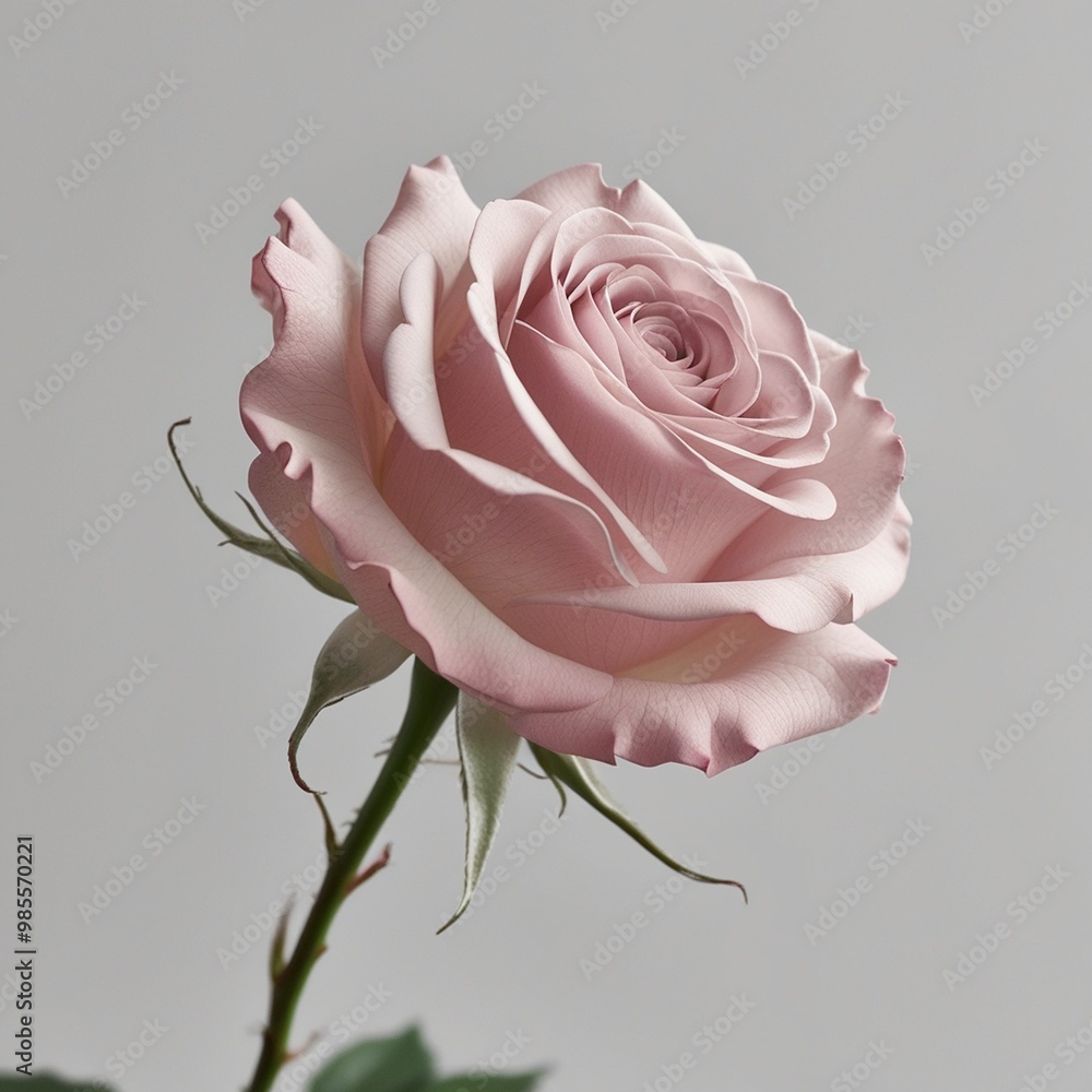 Side View of Red Roses on White background Stock Photo | Adobe Stock
