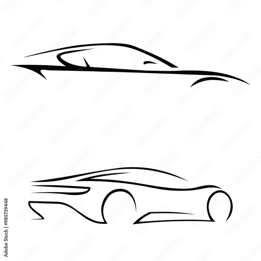 Car line art vector, minimalistic design perfect for automotive ...