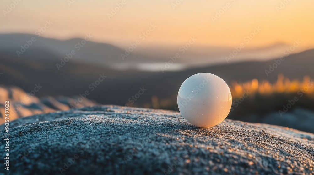 Ball on a slope demonstrating potential energy being converted to ...