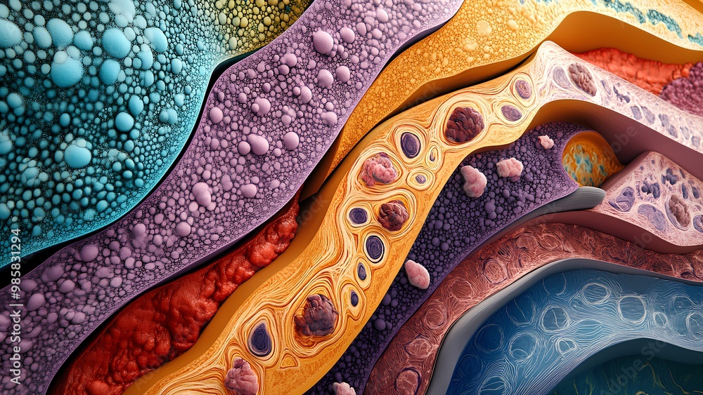 Anatomy of Skin: Detailed Cross-Section Illustration of Human Skin ...