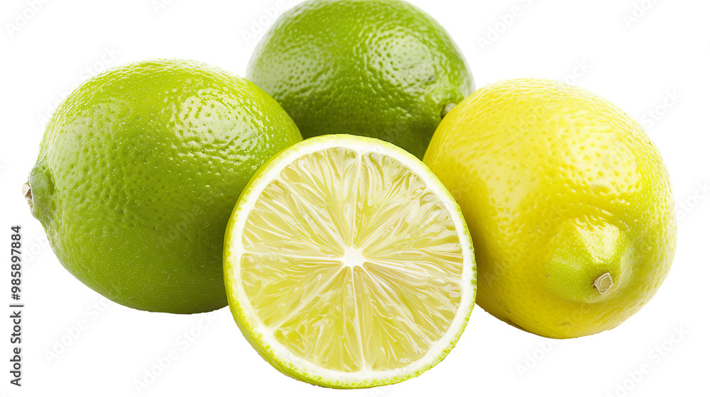 Lemon lime isolated on transparent background, png Stock Photo | Adobe ...