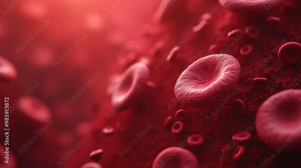 High-Resolution Red Blood Cells Close-Up: Microscopic View of ...