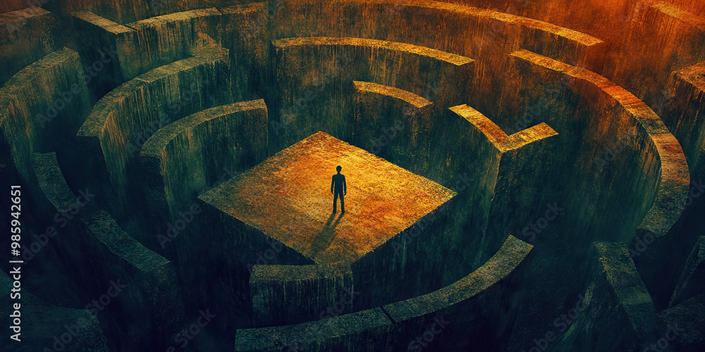 Labyrinth of Regret: A maze of twisting pathways leading to a dead end ...