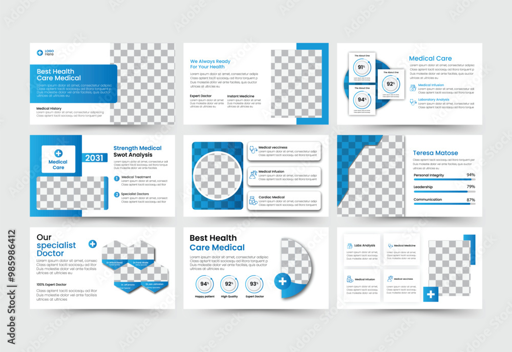 Medical PowerPoint presentation slide template design. Presentation ...